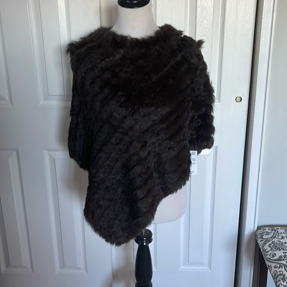 Volare New York | Tops | Rabbit Fur Poncho | Poshmark